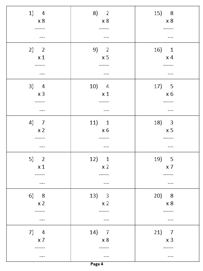 Multiplication Worksheets Made By Teachers