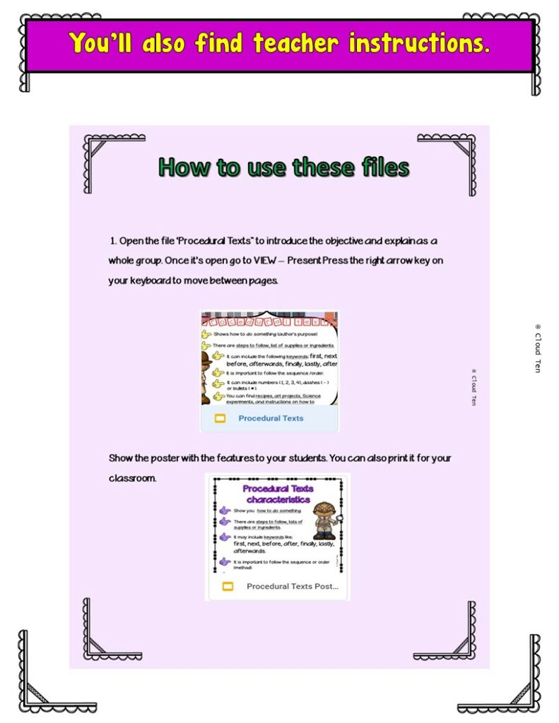 Procedural Texts in Google Slides™ | Made By Teachers