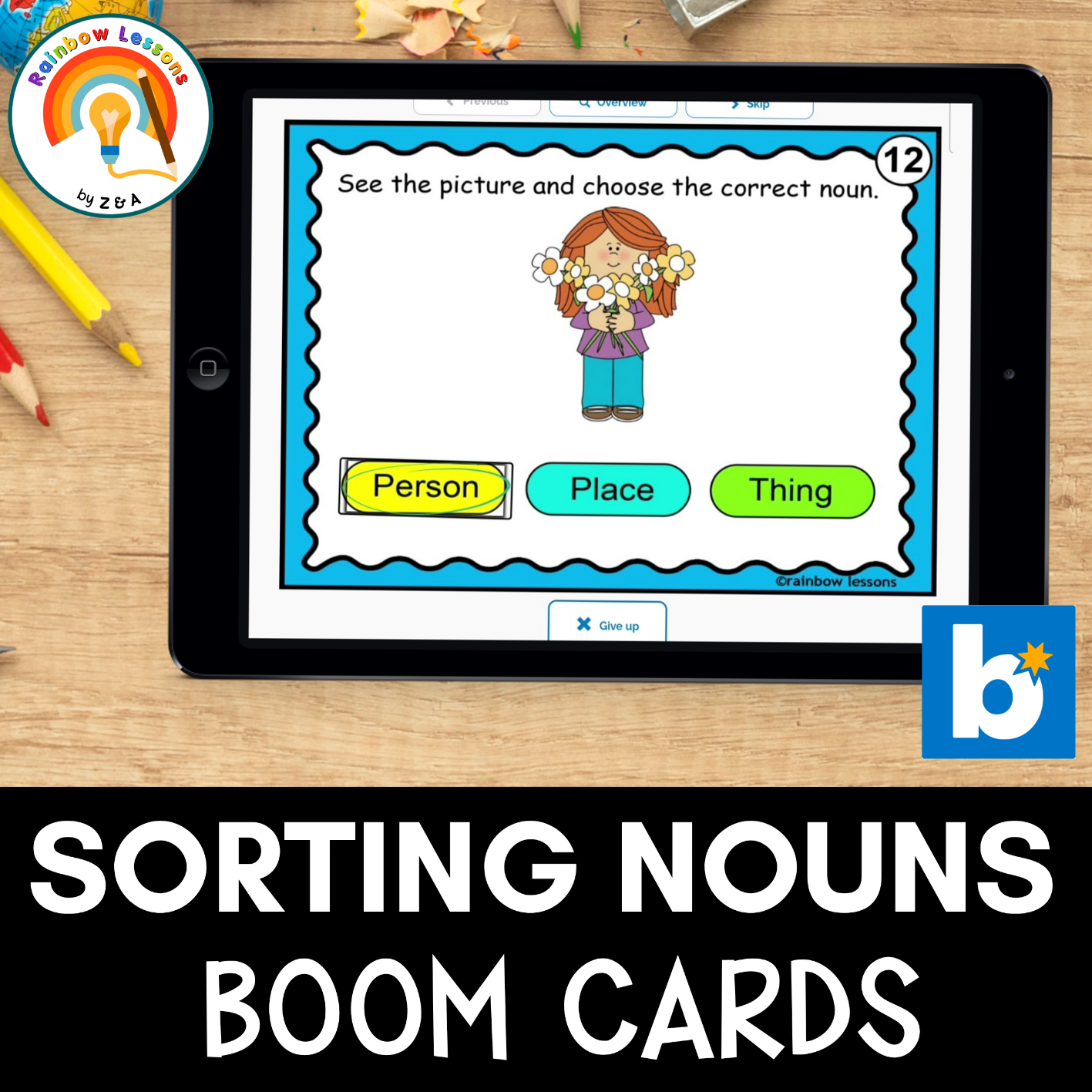 Noun Review Boom Cards | Noun Games | Noun Sort Activity | Grammar Game ...