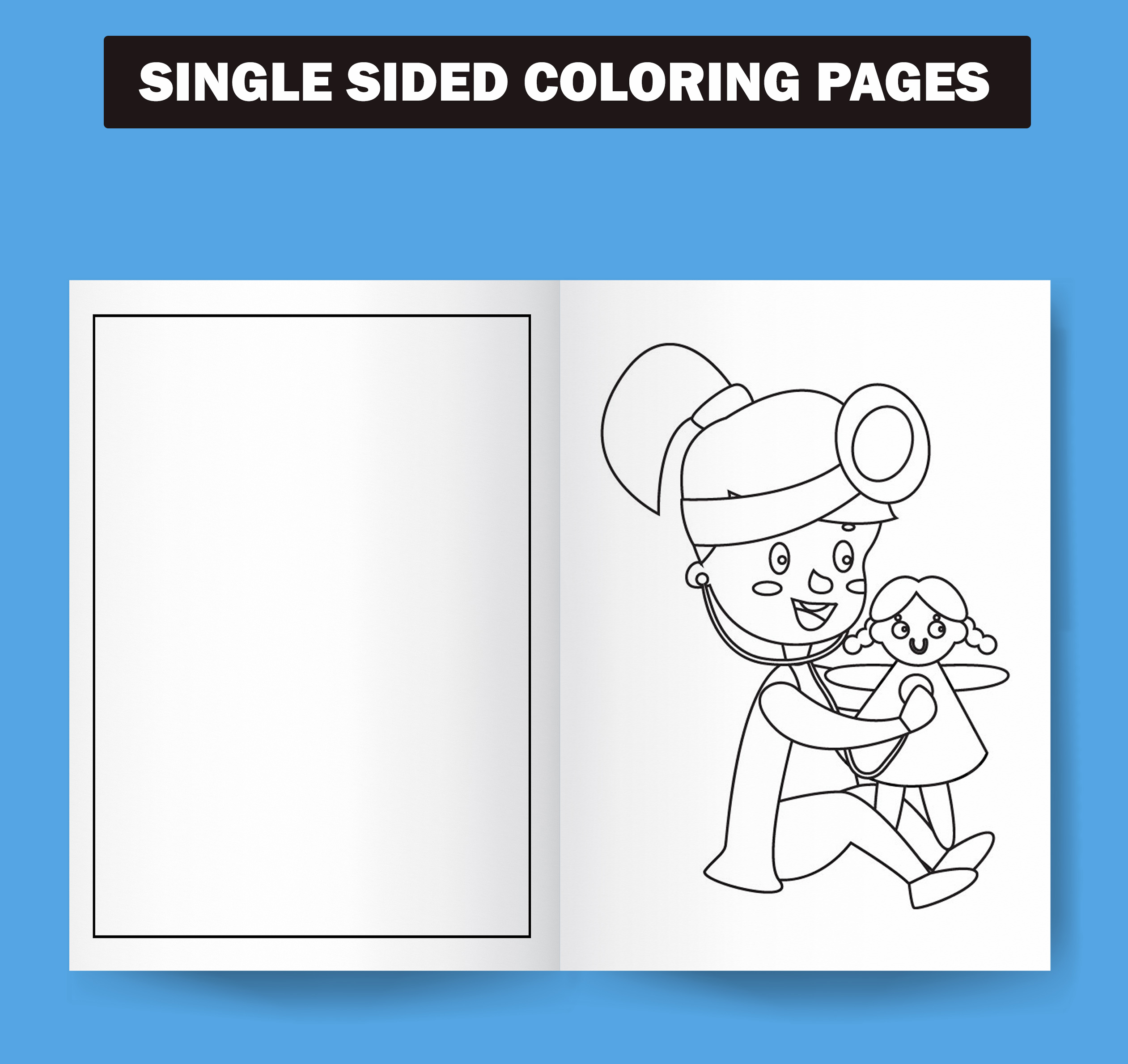 Doctor Coloring Book For Toddlers And Kids Featuring Doctor Career ...