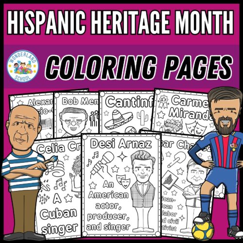 Famous Hispanic & Latino Leaders Coloring pages - Hispanic Heritage ...