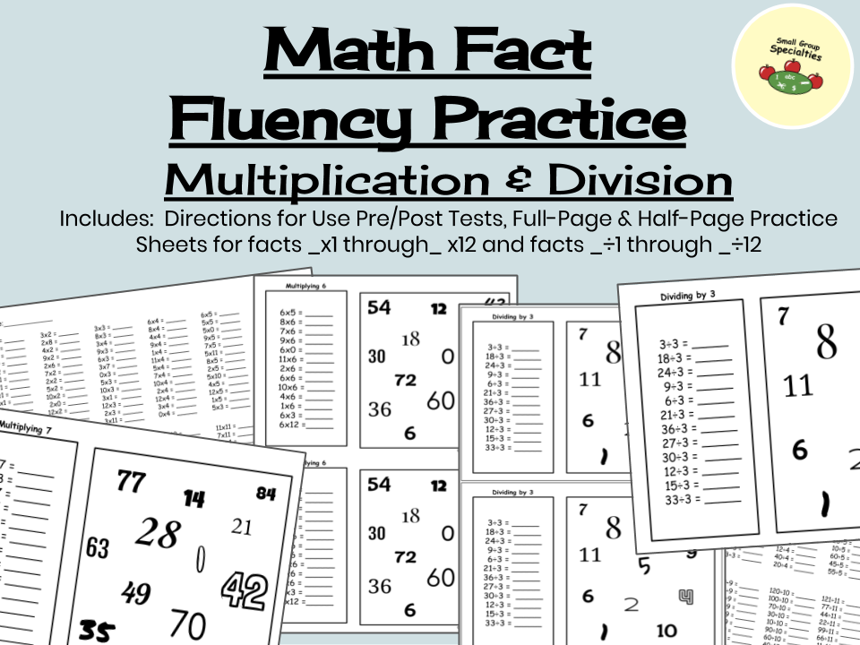 Multiplication & Division Fact Practice - A Supplement to Online ...