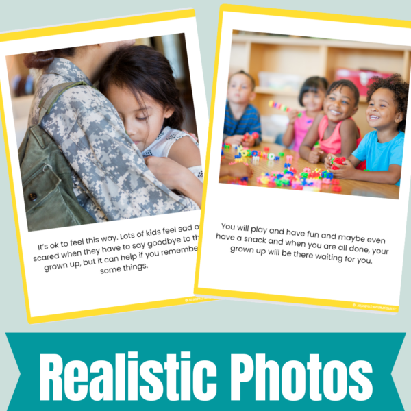 Saying Goodbye at School – Preschool Separation Anxiety Editable Autism ...