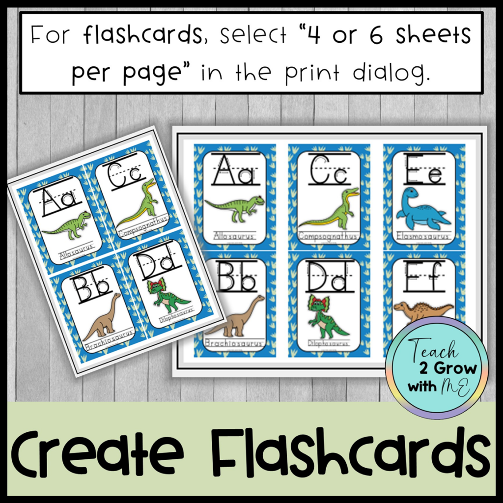 Alphabet Posters Dinosaurs A-Z with Footprints Blue Border Classroom ...