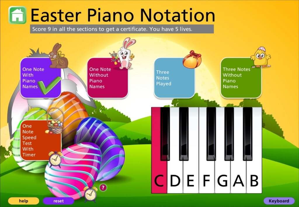 Easter Piano Notation Music Interactive Module | Made By Teachers