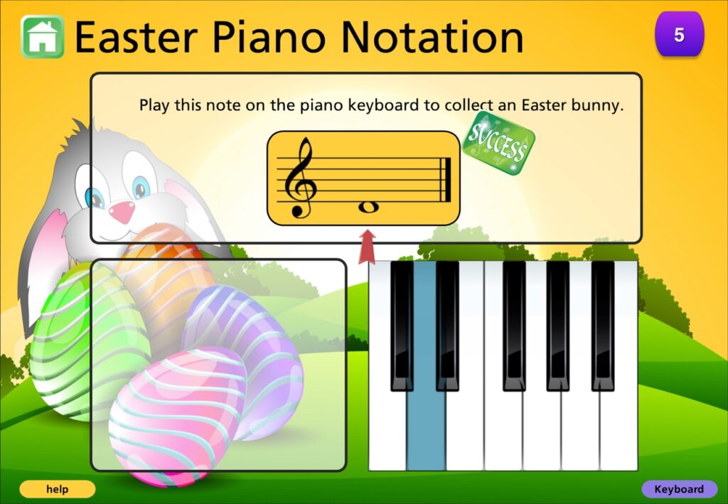Easter Piano Notation Music Interactive Module | Made By Teachers