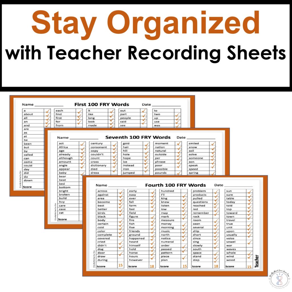1,000 FRY Word List Baseline Assessment - Made By Teachers