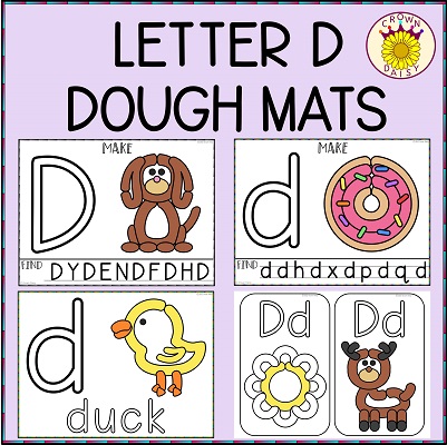 Alphabet Playdough Mats and Cards Letter D | Made By Teachers