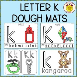 Alphabet Playdough Mats and Cards Letter K | Made By Teachers