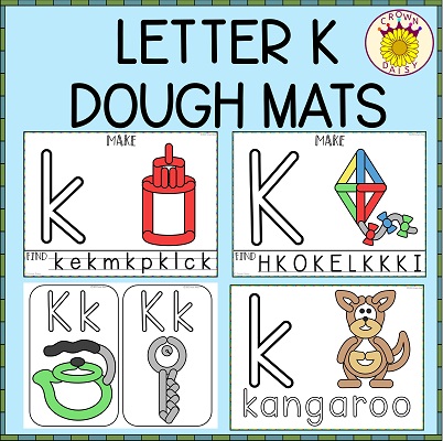 Alphabet Playdough Mats and Cards Letter K | Made By Teachers