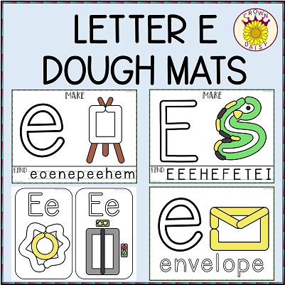 Alphabet Playdough Mats and Cards Letter E | Made By Teachers