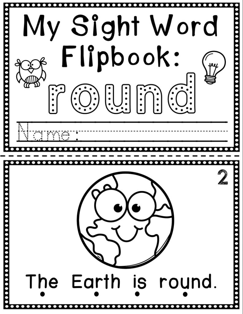 Sight Word Flip Book (Flipbook) - ROUND - Made By Teachers