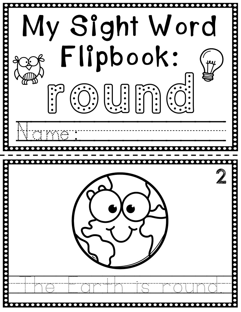 Sight Word Flip Book (Flipbook) - ROUND | Made By Teachers