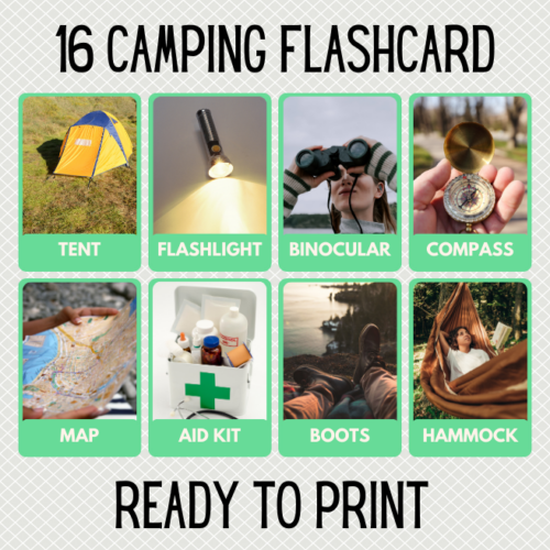 16 Camping Educational Printables Flashcards Educational Activities ...