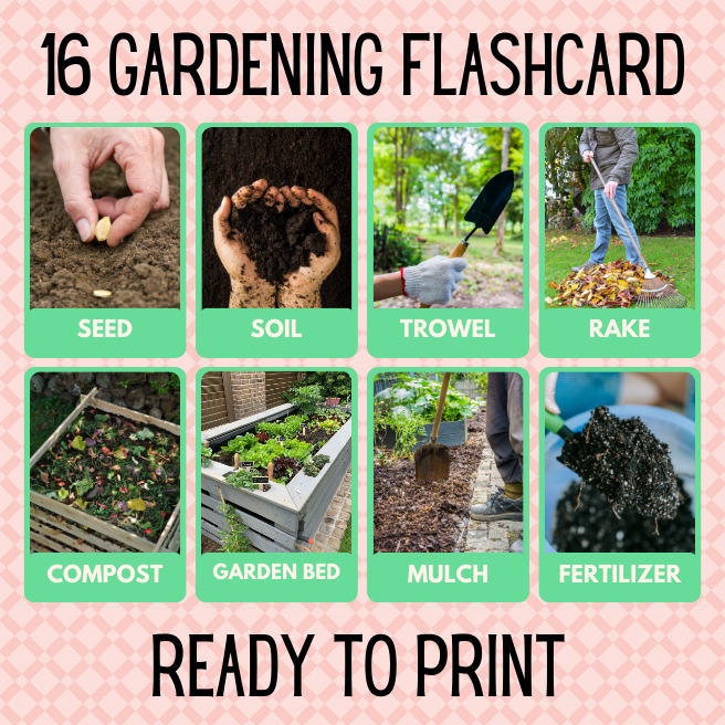 16 Gardening Educational Printables Flashcards Educational Activities ...