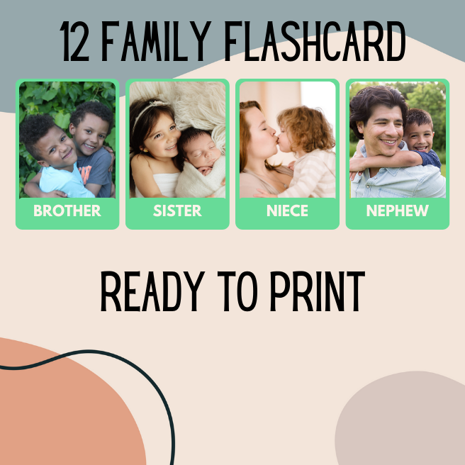 12 Family Educational Printables Flashcards Educational Activities ...