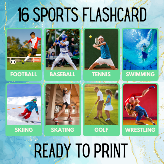 16 Sports Educational Printables Flashcards Educational Activities ...