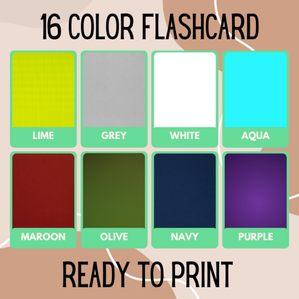 16 Color Educational Printables Flashcards Educational Activities ...