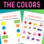 printable color identification - matching colors worksheets for ...