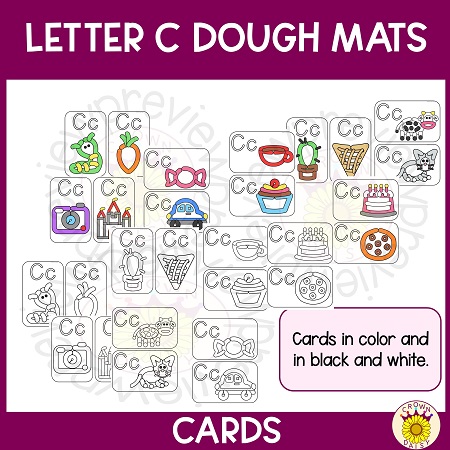 Alphabet Playdough Mats and Cards Letter C | Made By Teachers
