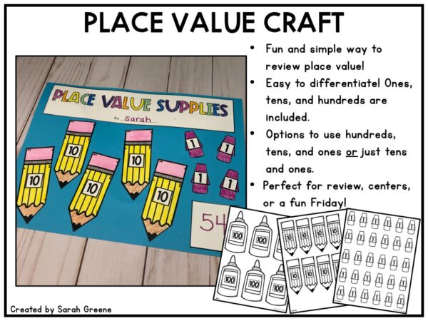 Place Value Math Craft | Made By Teachers