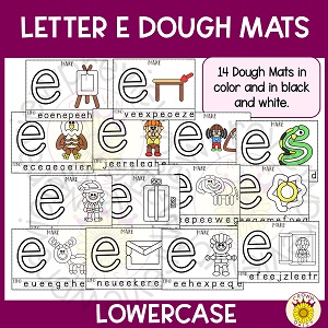 Alphabet Playdough Mats and Cards Letter E | Made By Teachers