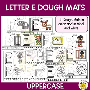 Alphabet Playdough Mats and Cards Letter E | Made By Teachers
