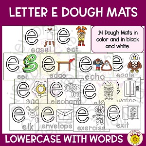 Alphabet Playdough Mats and Cards Letter E | Made By Teachers
