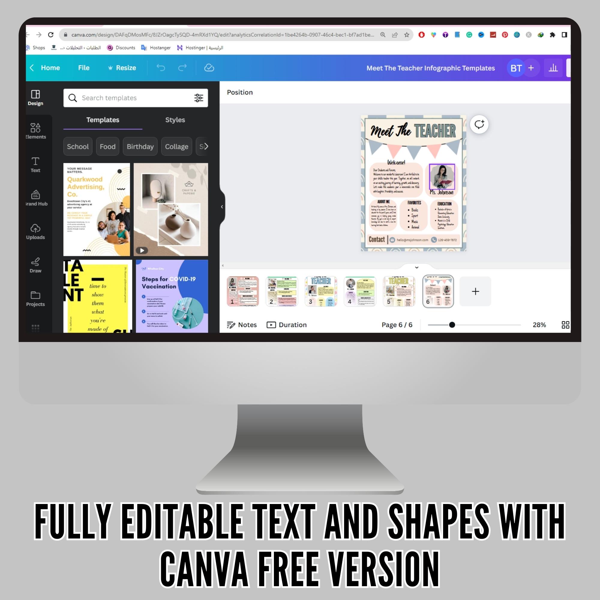 Meet The Teacher Template Editable Boho Chic | 6 Templates EDITABLE ...