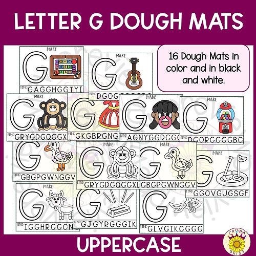 Alphabet Playdough Mats and Cards Letter G | Made By Teachers