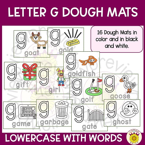 Alphabet Playdough Mats and Cards Letter G | Made By Teachers