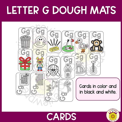Alphabet Playdough Mats and Cards Letter G | Made By Teachers