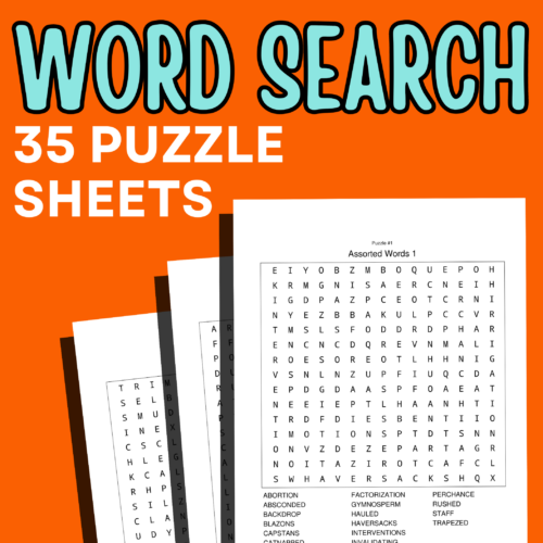 Word Search Puzzle Sheets With Solutions - 35 Sheets | Made By Teachers