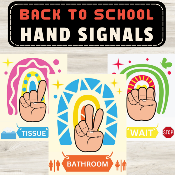 Boho Rainbow Hand Signals: Enhance Classroom Management with Style ...