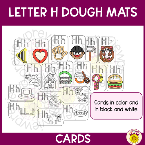 Alphabet Playdough Mats and Cards Letter H | Made By Teachers