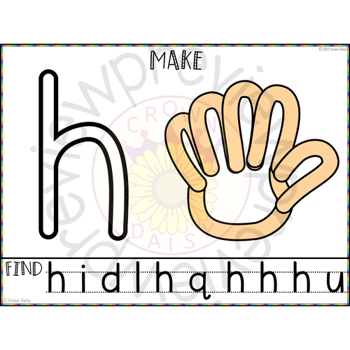 Alphabet Playdough Mats and Cards Letter H | Made By Teachers