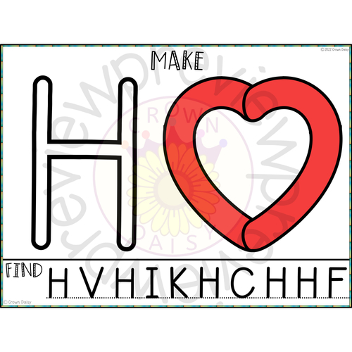 Alphabet Playdough Mats and Cards Letter H | Made By Teachers