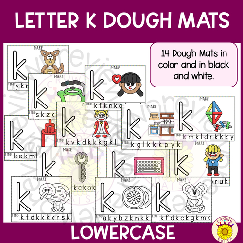 Alphabet Playdough Mats and Cards Letter K | Made By Teachers
