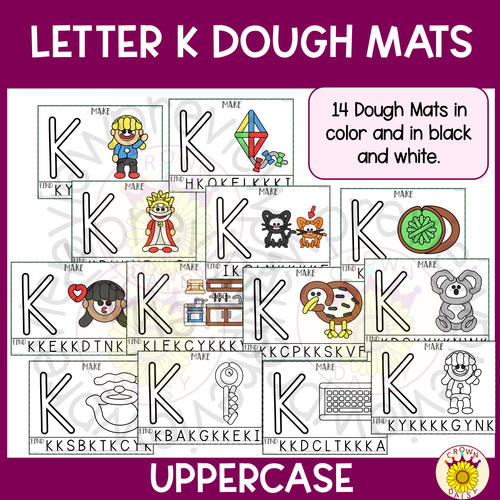 Alphabet Playdough Mats and Cards Letter K | Made By Teachers