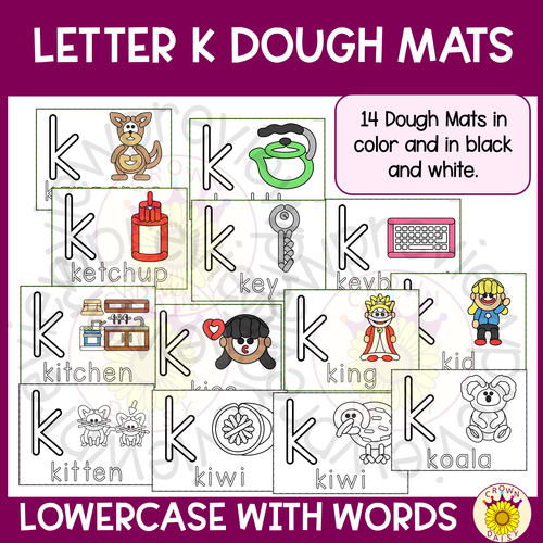 Alphabet Playdough Mats and Cards Letter K | Made By Teachers