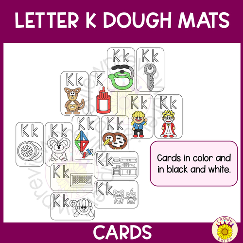 Alphabet Playdough Mats and Cards Letter K | Made By Teachers