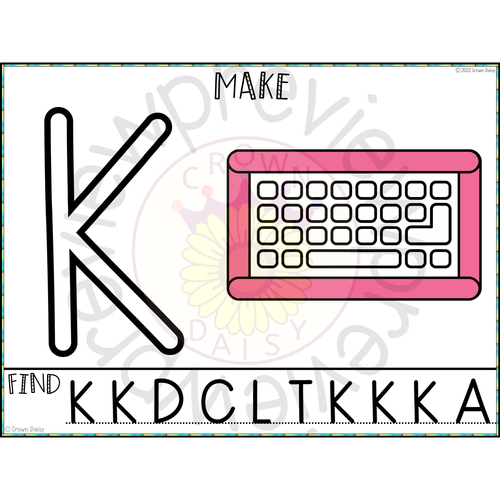 Alphabet Playdough Mats and Cards Letter K | Made By Teachers