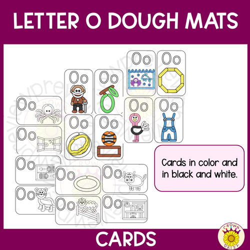 Alphabet Playdough Mats and Cards Letter O | Made By Teachers