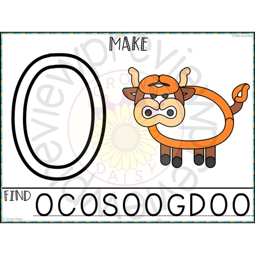 Alphabet Playdough Mats and Cards Letter O | Made By Teachers