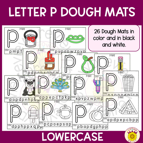 Alphabet Playdough Mats and Cards Letter P | Made By Teachers