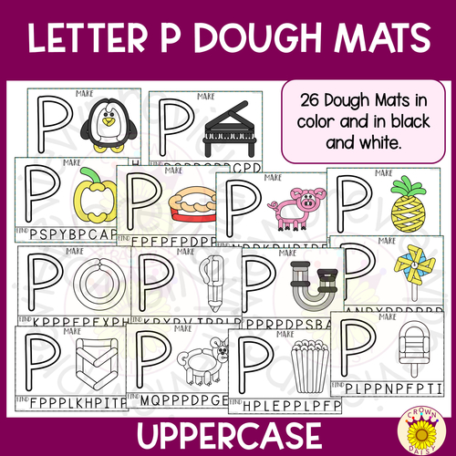 Alphabet Playdough Mats and Cards Letter P | Made By Teachers