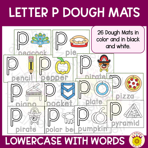 Alphabet Playdough Mats and Cards Letter P | Made By Teachers