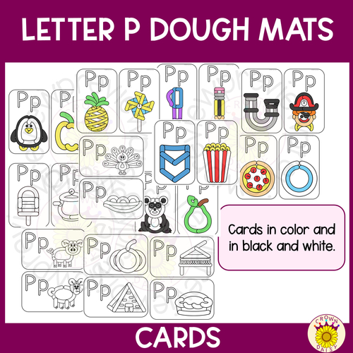 Alphabet Playdough Mats and Cards Letter P | Made By Teachers