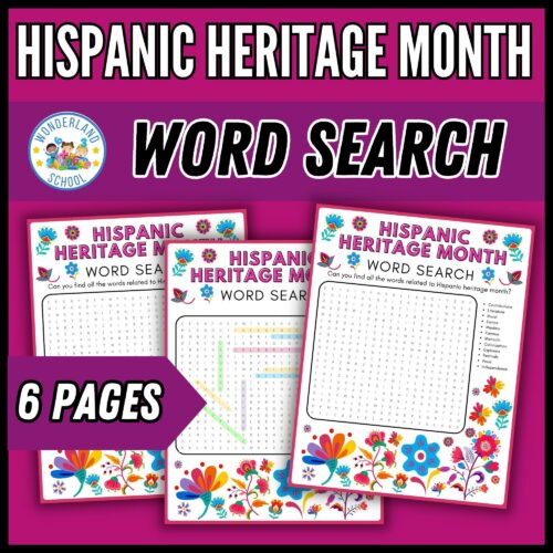 Hispanic Heritage Month Word Search Puzzle | Made By Teachers