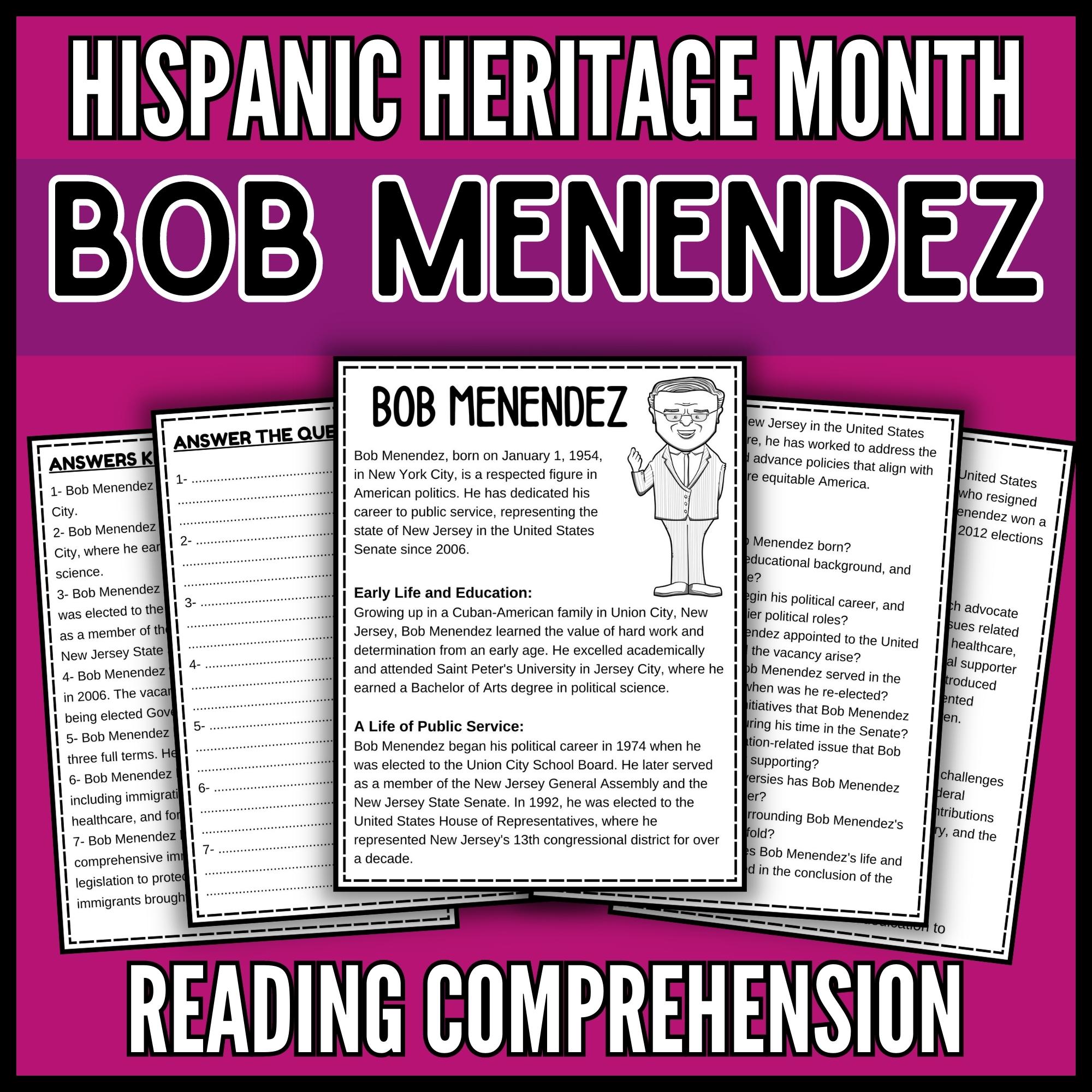 Hispanc & Latino Leaders Reading Comprehension Bundle - Hispanic ...